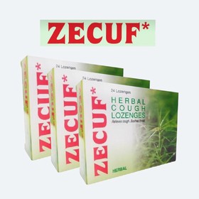ZECUF HERBAL LOZENGES 24'S - 3 Boxes - Manadr