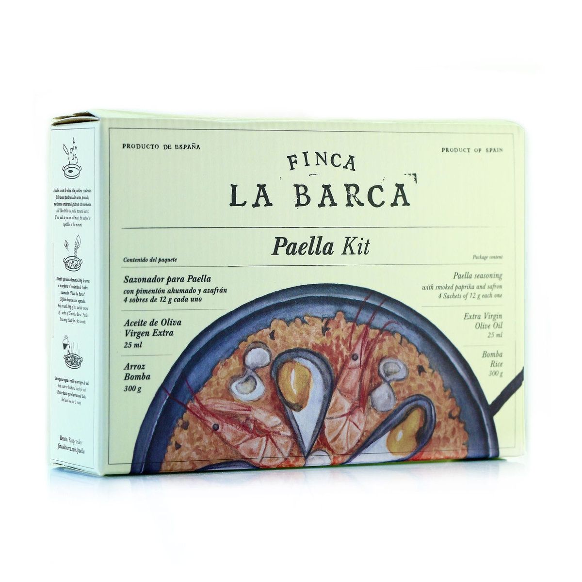 Finca La Barca Paella Kit (Bomba Rice 300g, extra virgin olive oil 25ml ...