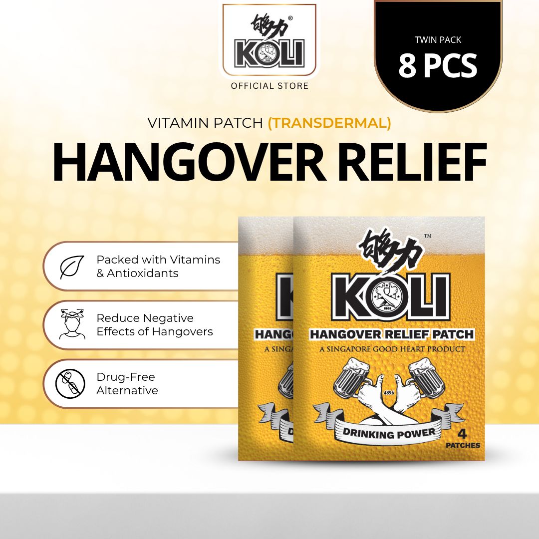够力 KOLI HANGOVER Relief Patch - 8 Pieces Pack (DRINKING POWER) - Manadr